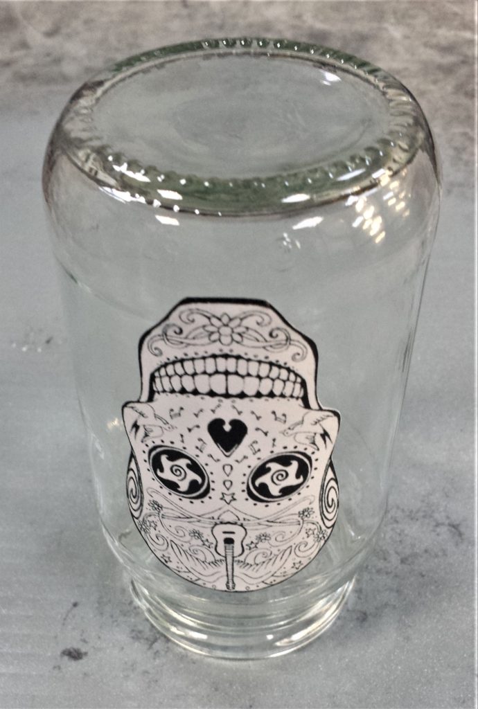 D.I.Y. Skull Jar - thoughtfuldiycreations Up-cycled Jar Craft Tutorial