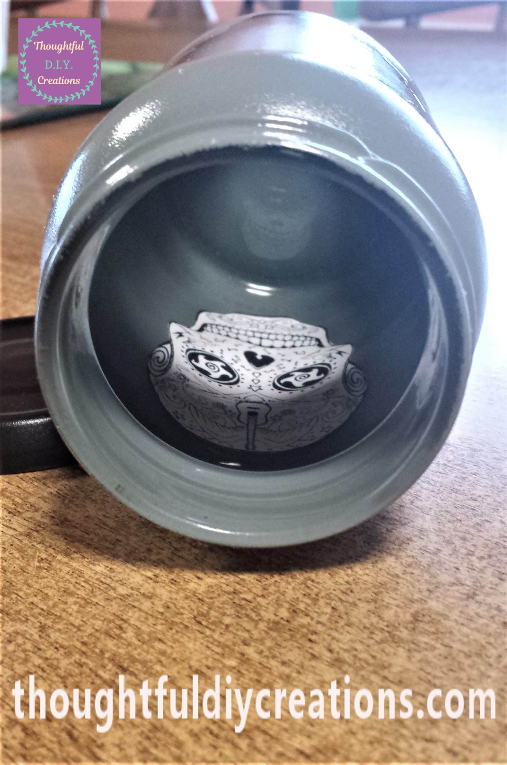 D.I.Y. Skull Jar - thoughtfuldiycreations Up-cycled Jar Craft Tutorial