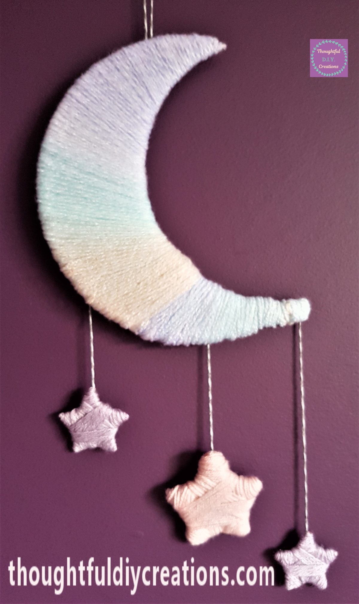 D.I.Y. Moon & Stars Home Decor - thoughtfuldiycreations Nursery Decor.