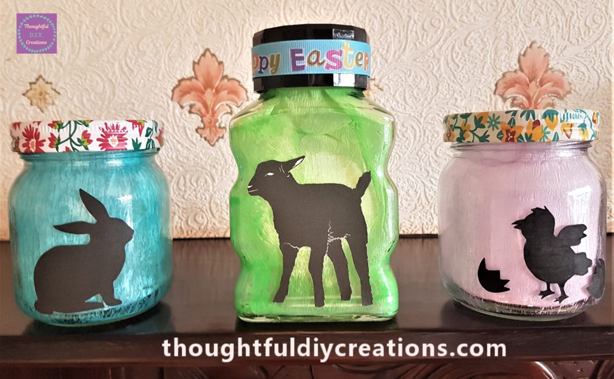 Easy Easter Jars Craft - thoughtfuldiycreations D.I.Y. Easter Decor ...