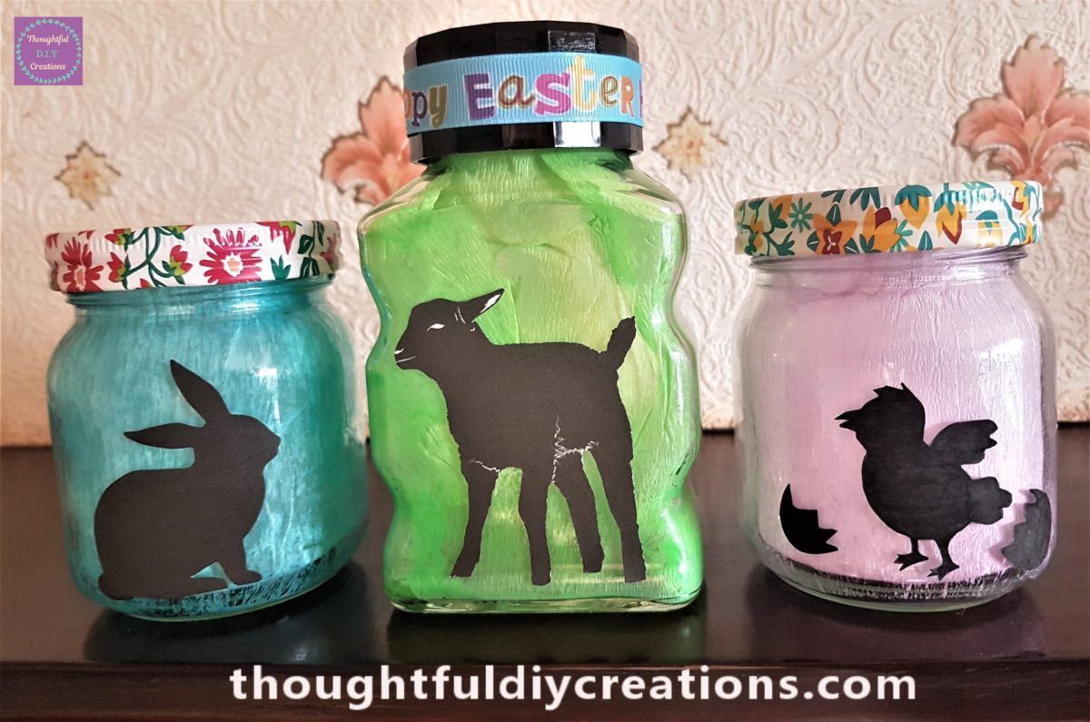 Easy Easter Jars Craft - thoughtfuldiycreations D.I.Y. Easter Decor ...