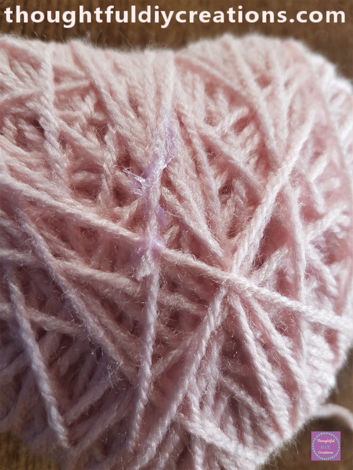 Wool Heart Tutorial - thoughtfuldiycreations Easy D.I.Y. Budget Craft Idea