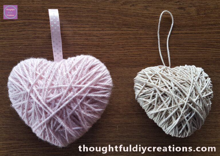 Wool Heart Tutorial - thoughtfuldiycreations Easy D.I.Y. Budget Craft Idea