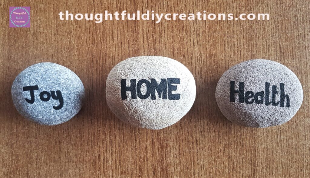 Home Decor Stones - thoughtfuldiycreations D.I.Y. Stone Art for New Home