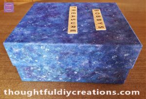 Galaxy Painted Box Tutorial - thoughtfuldiycreations Up-Cycled Gift Box