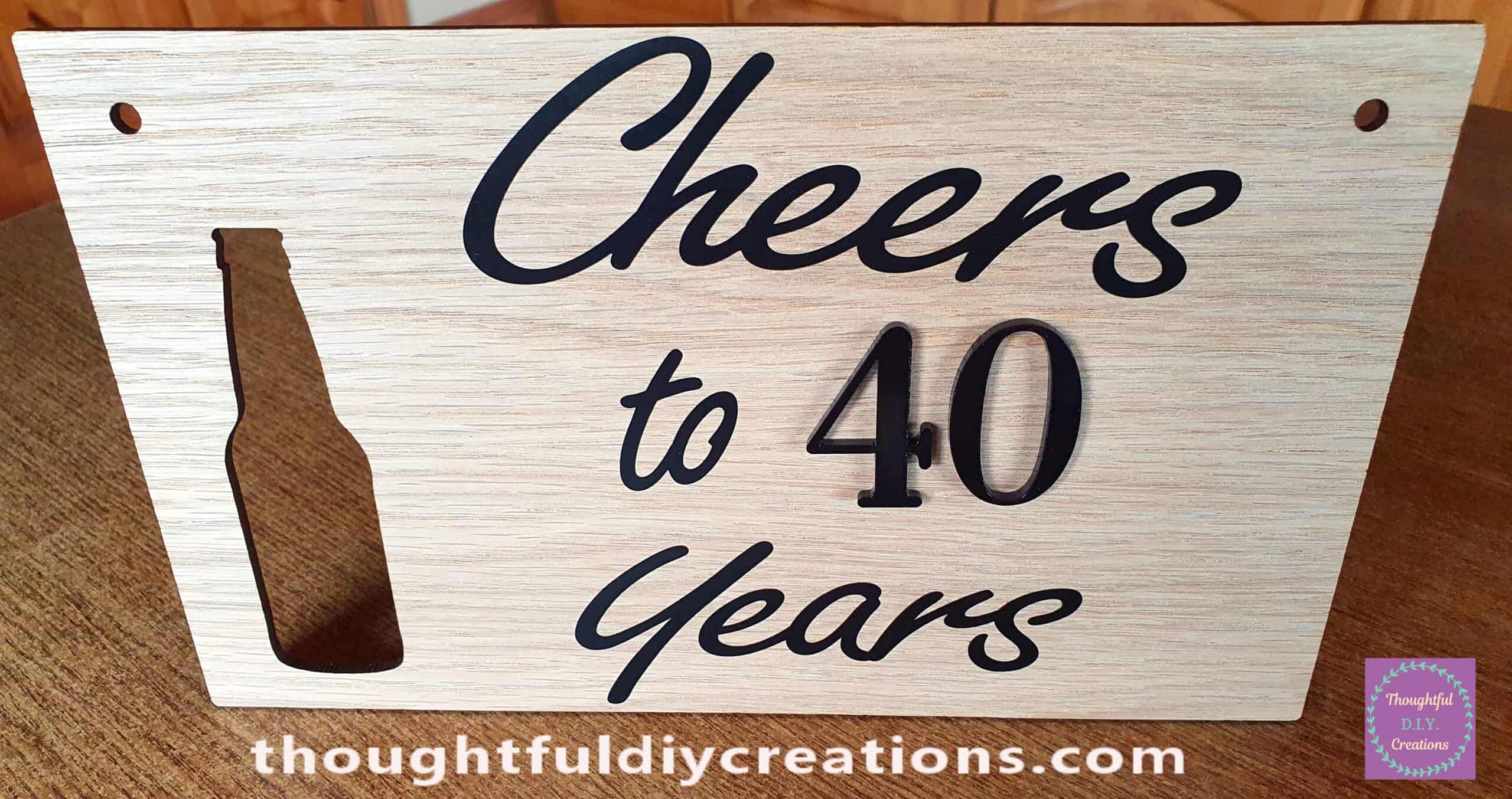 Beer Bottle Plaque - thoughtfuldiycreations Beer Garden Gift Idea.