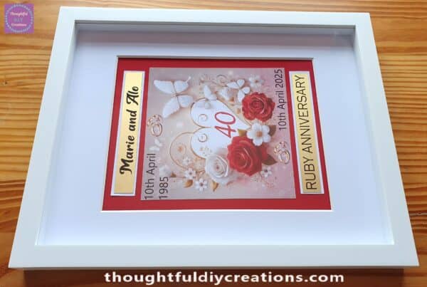 Ruby Anniversary Frame - thoughtfuldiycreations